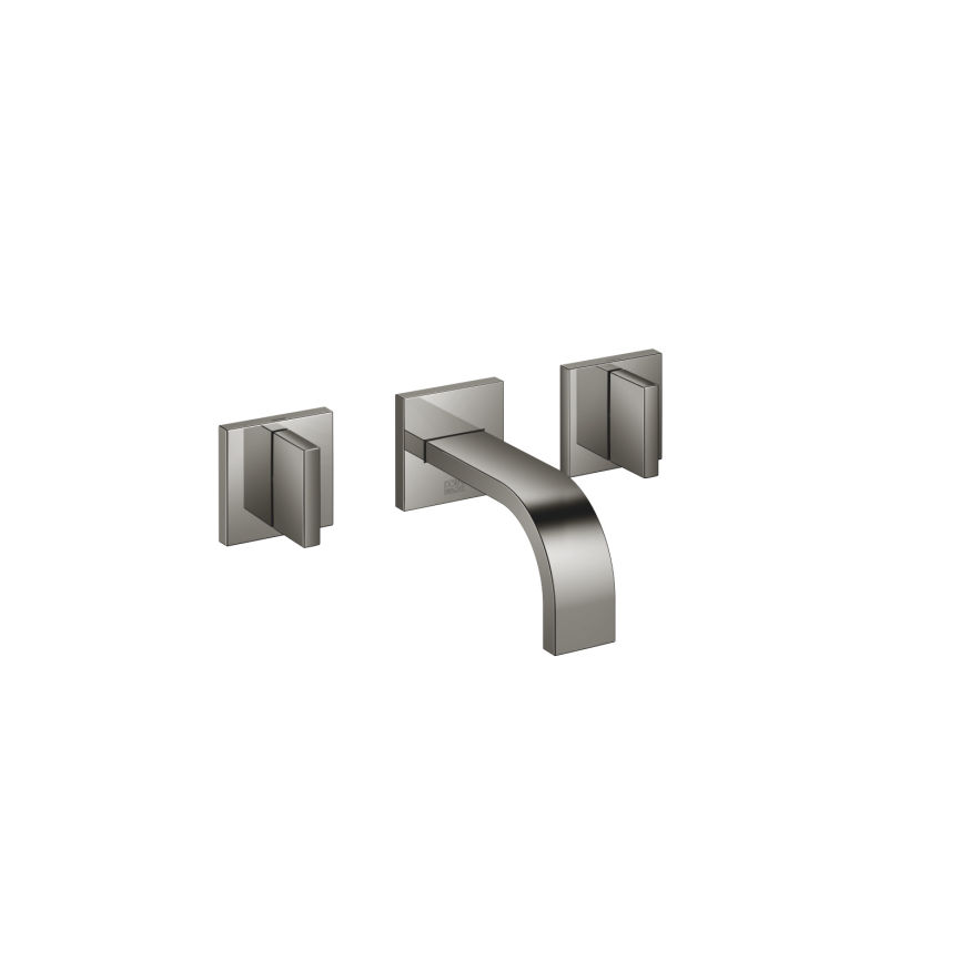 MEM Dark Chrome Washstand faucets: Wall-mounted basin mixer without pop ...