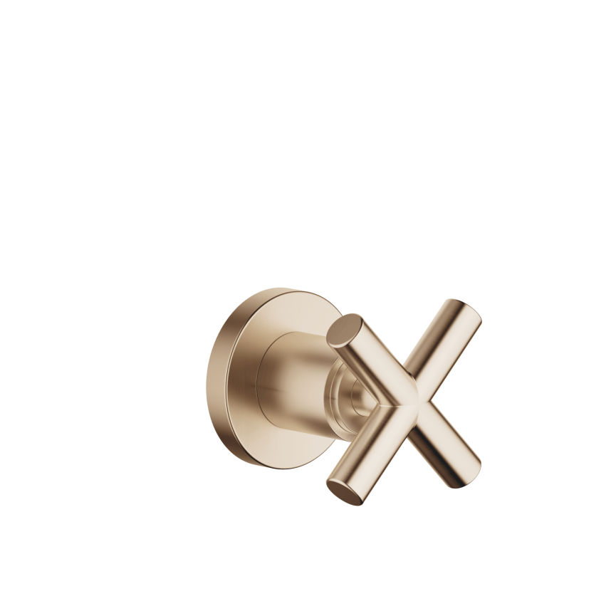 TARA Brushed Champagne (22kt Gold) Bath faucets: Wall valve clockwise ...