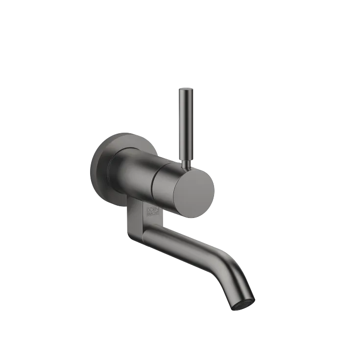 META Brushed Dark Platinum : Wall-mounted single-lever basin mixer ...
