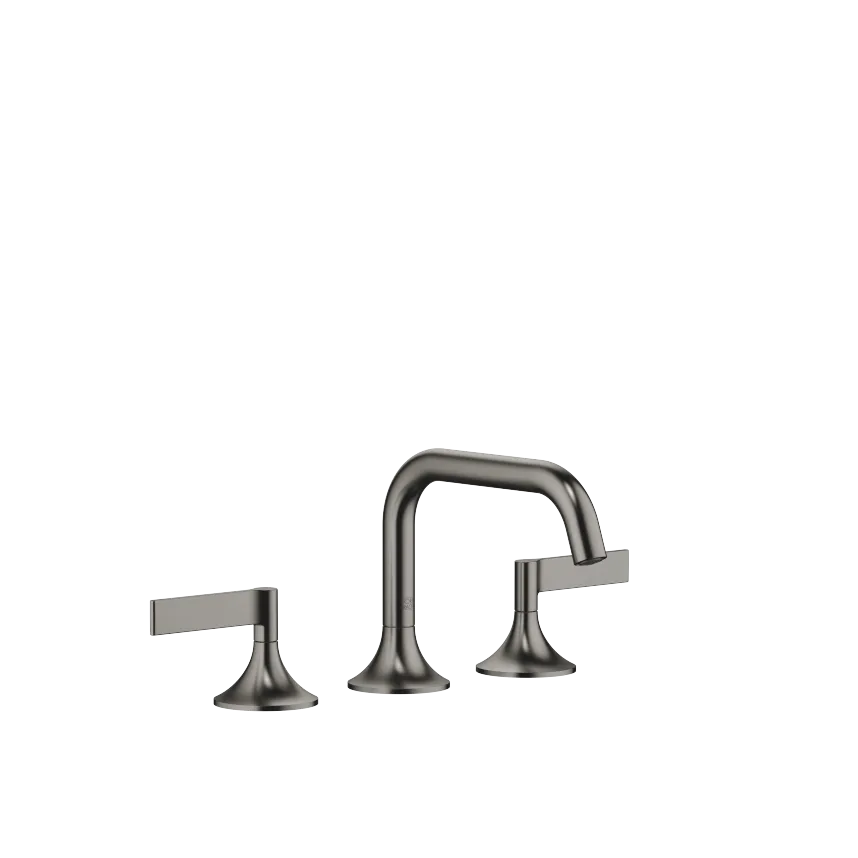 VAIA Brushed Dark Platinum Washbasin faucets: Three-hole lavatory mixer ...