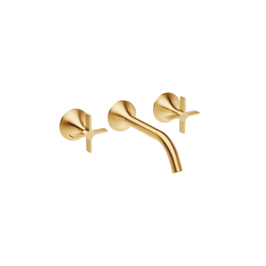 VAIA Brushed Durabrass (23kt Gold) Washbasin faucets: Wall-mounted ...