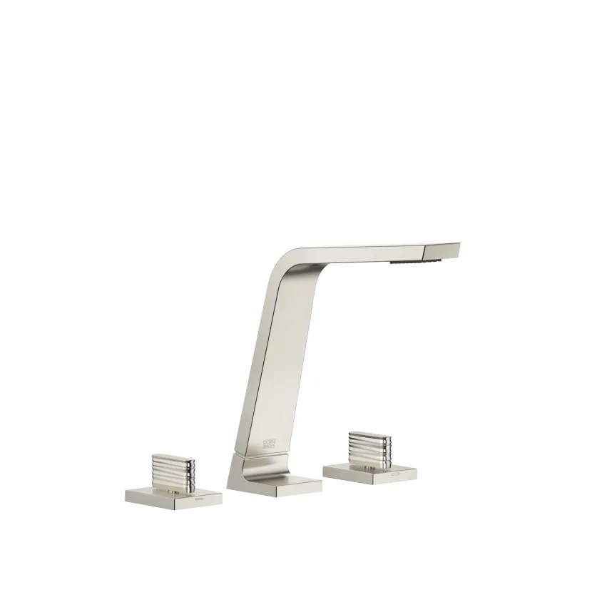 CL.1 Brushed Platinum Washbasin faucets: Three-hole lavatory mixer ...