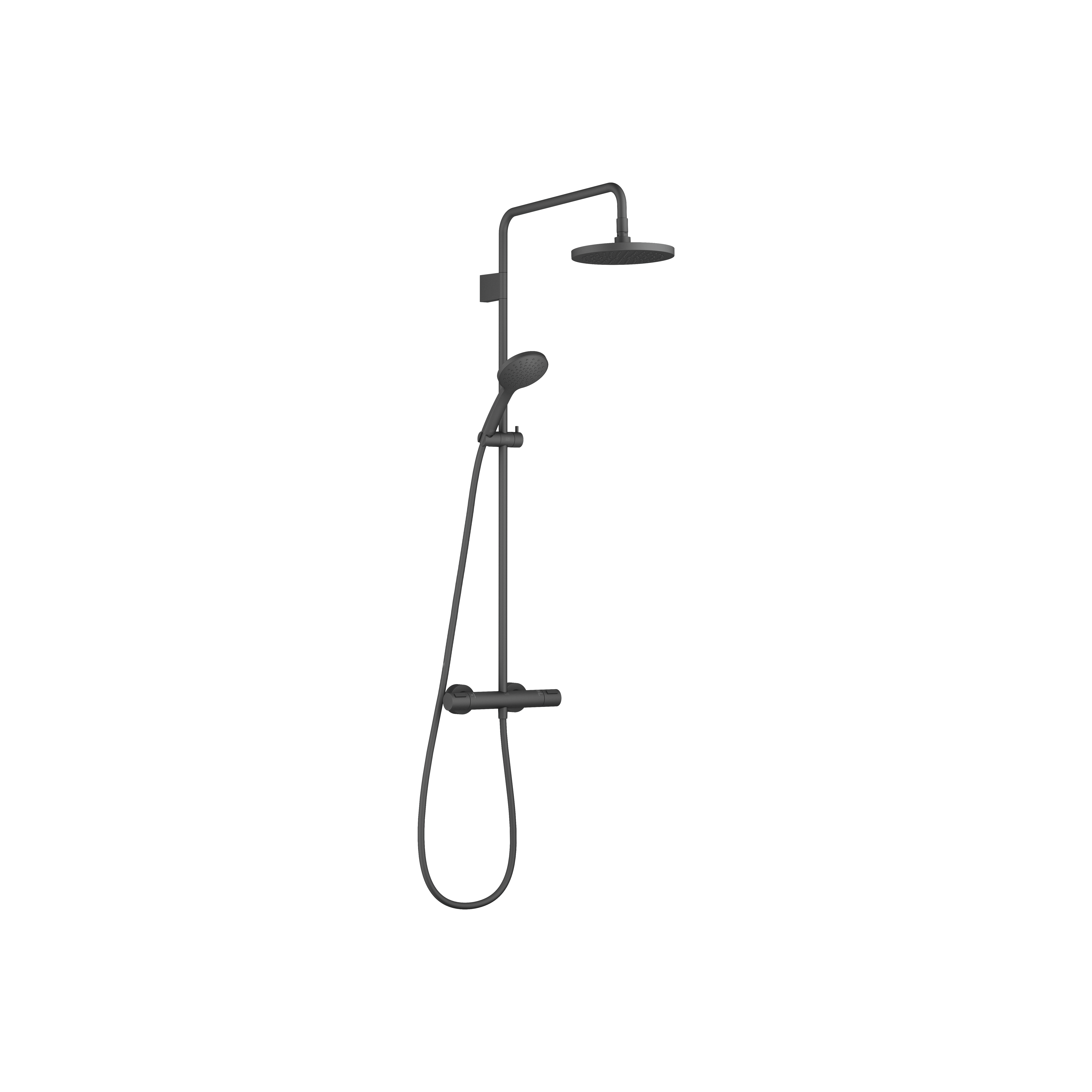 SERIES SPECIFIC Matte Black : Shower pipe with shower thermostat with ...