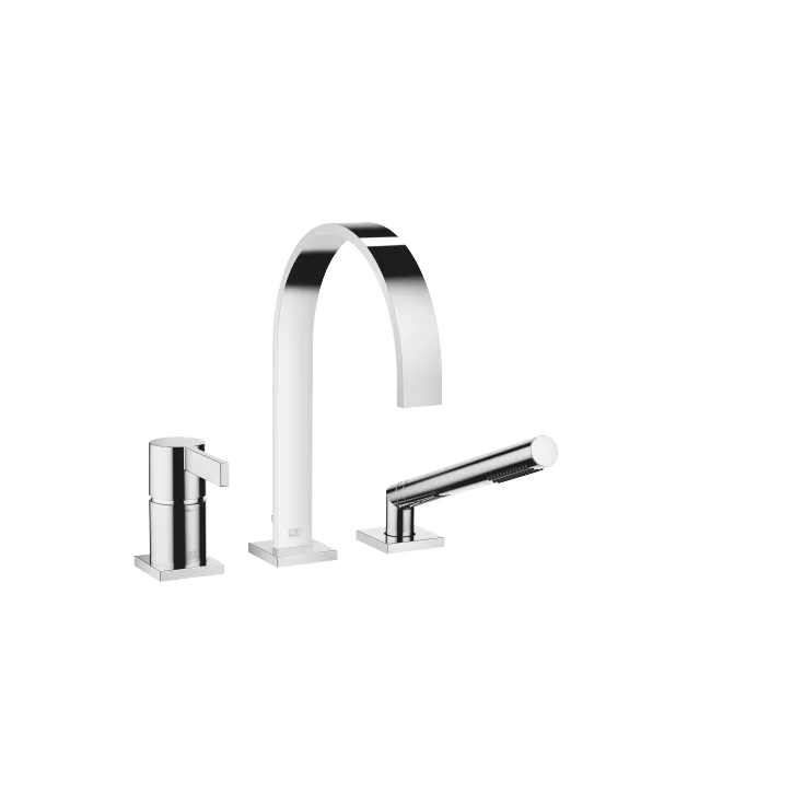 MEM Chrome : Three-hole single-lever bath mixer for bath rim or tile ...
