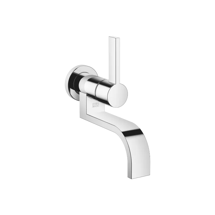MEM Chrome : Wall-mounted single-lever basin mixer without pop-up waste