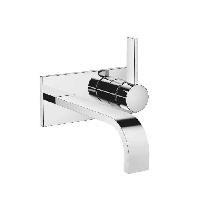 MEM Chrome : Wall-mounted single-lever basin mixer with cover plate ...