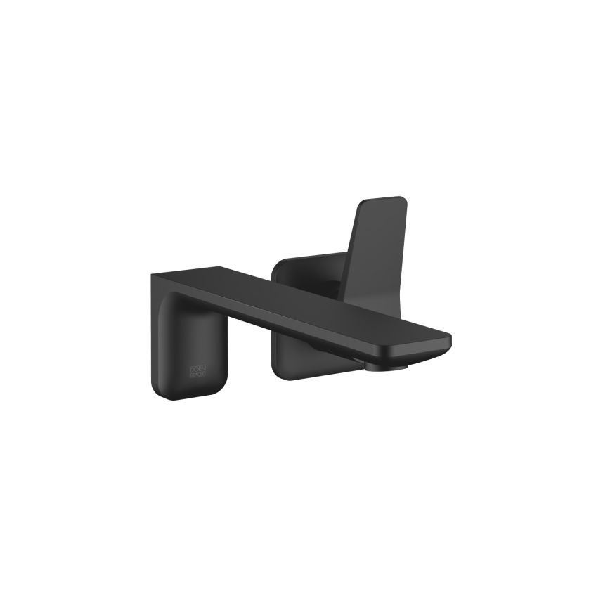 LISSÉ Matte Black Washstand faucets: Wall-mounted single-lever basin ...