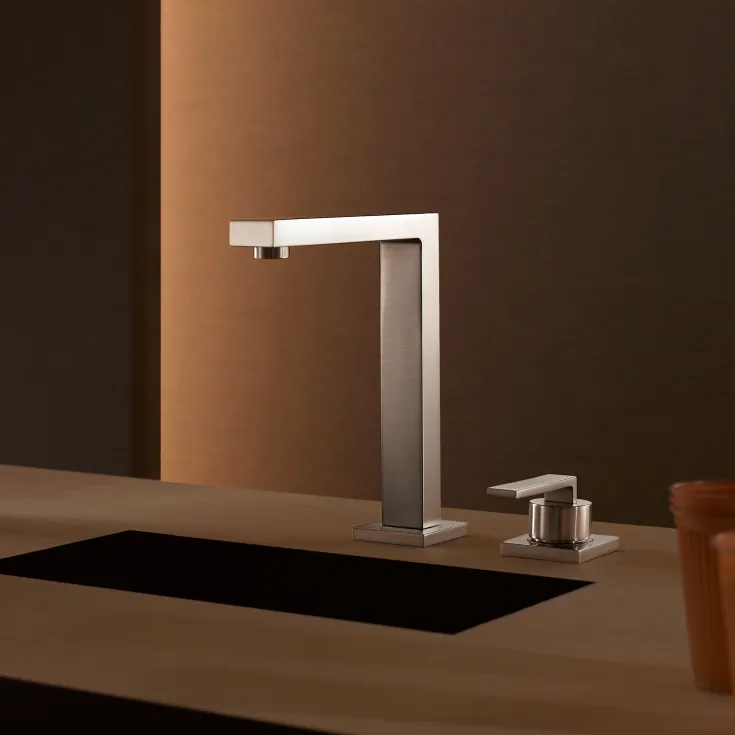 LOT Chrome : BAR TAP Two-hole mixer with individual rosettes