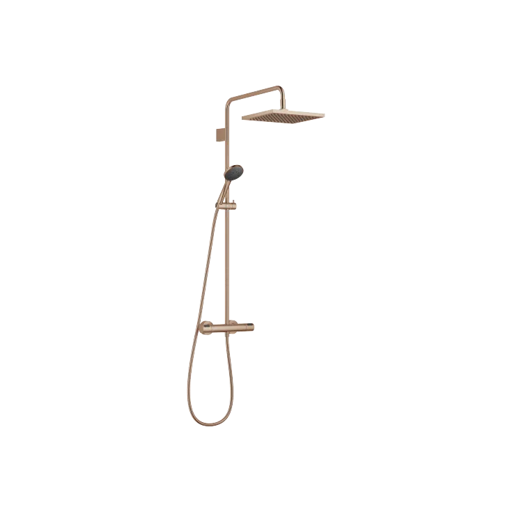 SERIES SPECIFIC Brushed Bronze (PVD) : Shower pipe with shower ...