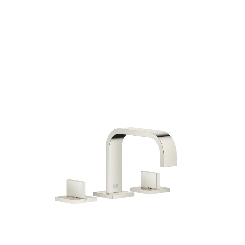 MEM Platinum Washbasin faucets: Three-hole lavatory mixer with drain