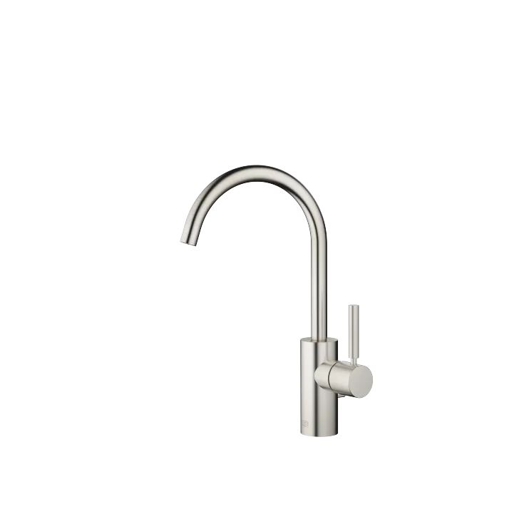 META Brushed Platinum : Single-lever lavatory mixer with drain