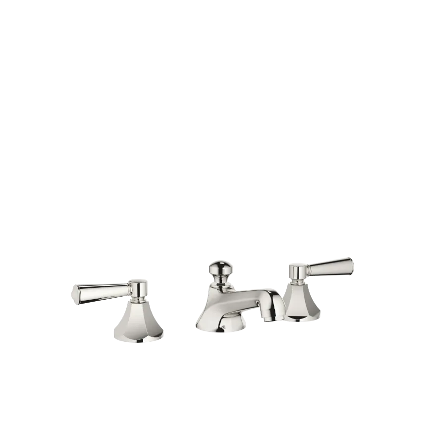 MADISON Platinum Washbasin faucets: Three-hole lavatory mixer with drain