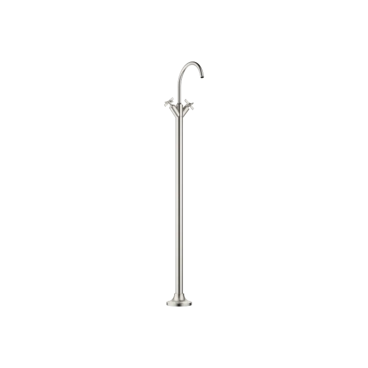 VAIA Brushed Platinum : Single-hole basin mixer with stand pipe without ...