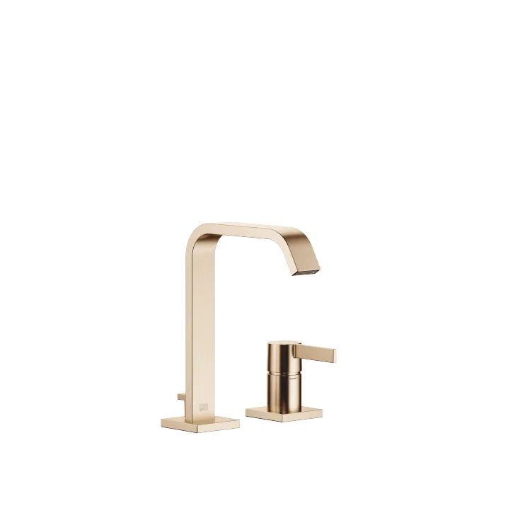 IMO Brushed Light Gold (PVD) : Two-hole lavatory mixer with drain