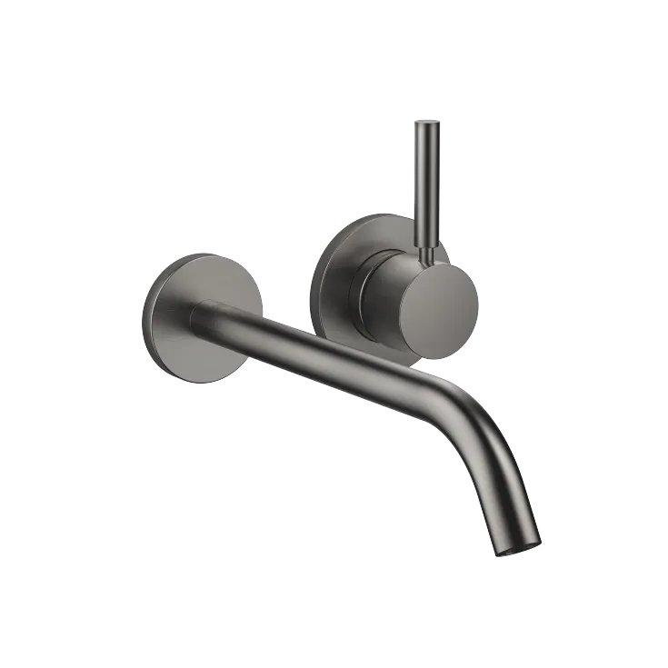 META Brushed Dark Platinum : Wall-mounted single-lever basin mixer ...