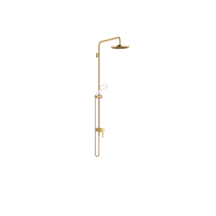 Series Specific Brushed Durabrass 23kt Gold Showerpipe With Single