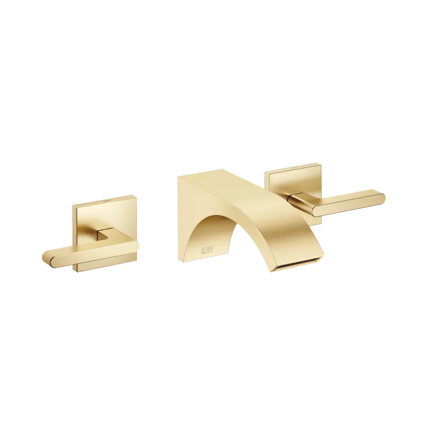 CYO Brushed Durabrass (23kt Gold) Washbasin faucets: Wall-mounted three ...