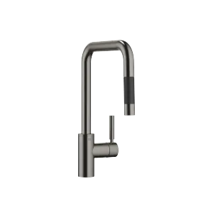 META SQUARE Brushed Dark Platinum Kitchen faucets: Single-lever mixer ...