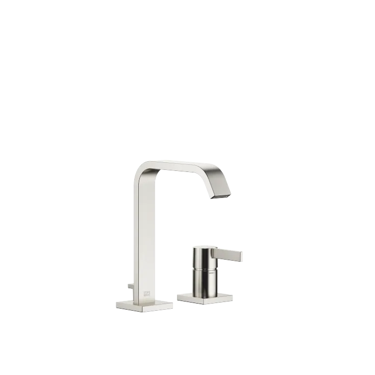 IMO Brushed Platinum : Two-hole lavatory mixer with drain