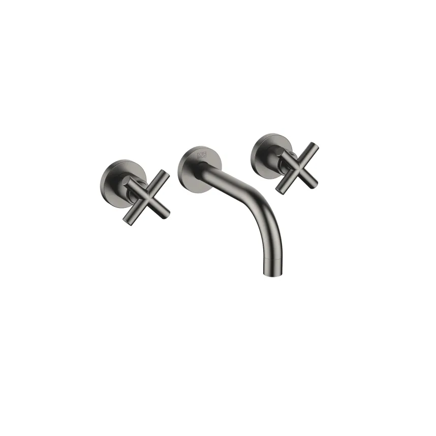 TARA Brushed Dark Platinum Washstand faucets: Wall-mounted basin mixer ...