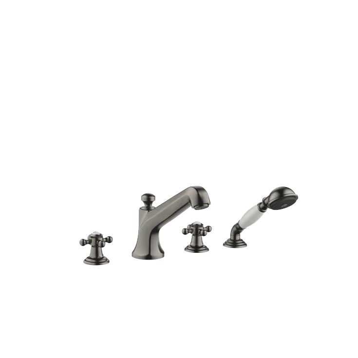 MADISON Brushed Dark Platinum : Bath shower set for bath rim or tile ...