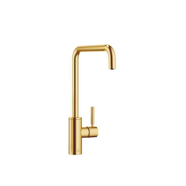 META SQUARE Brushed Durabrass (23kt Gold) : Single-lever mixer For ...