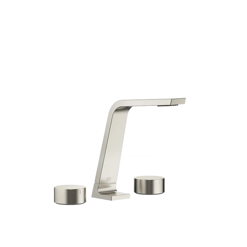 CL.1 Brushed Platinum Washbasin faucets: Three-hole lavatory mixer ...