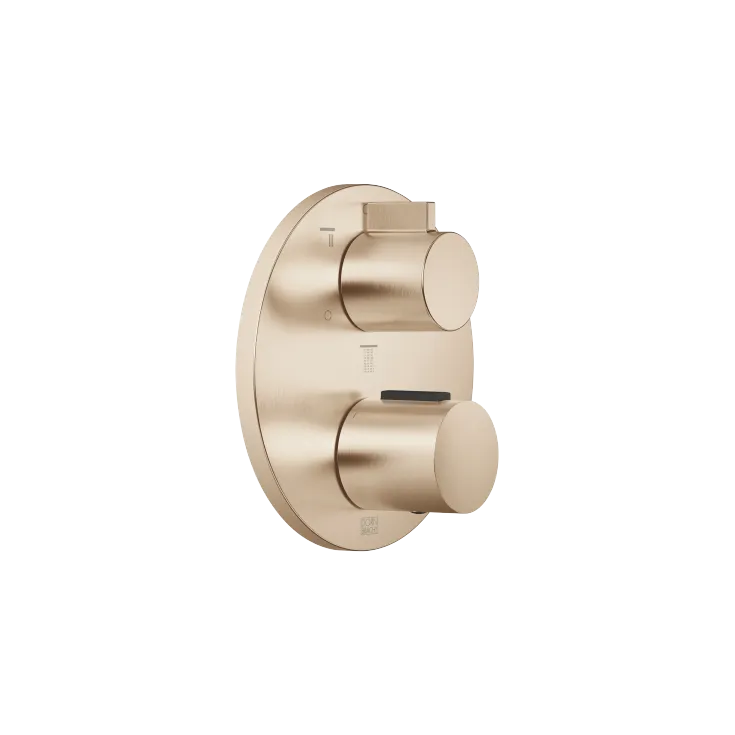 SERIES SPECIFIC Brushed Light Gold : Concealed thermostat with three ...