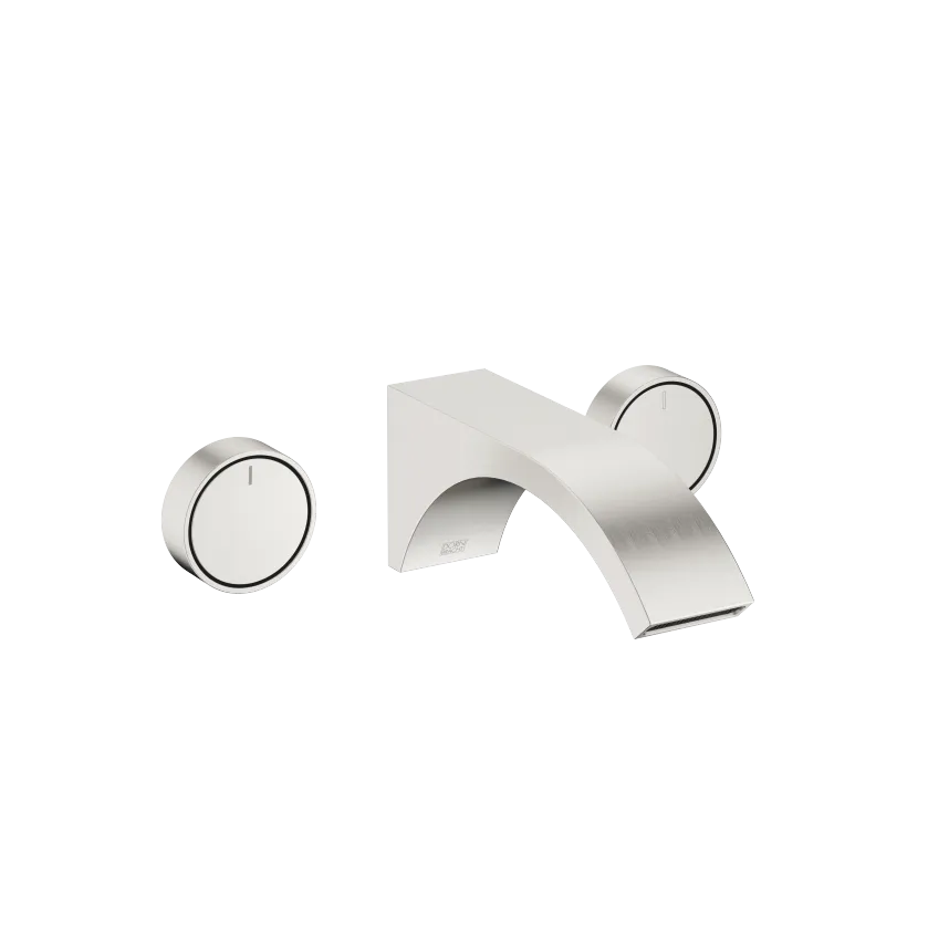 CYO Brushed Platinum Washbasin faucets: Wall-mounted three-hole ...