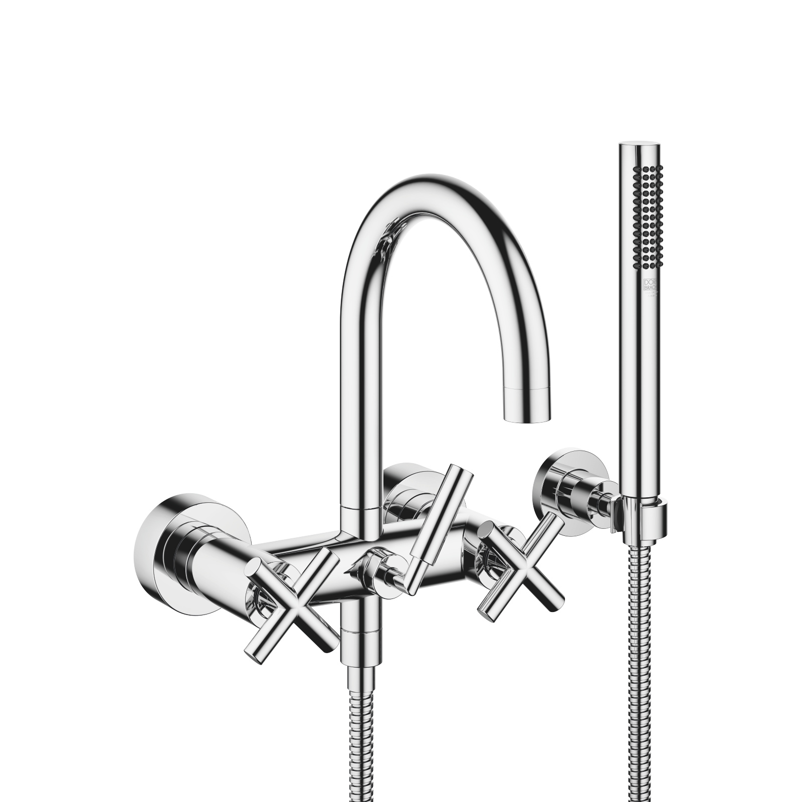 TARA Chrome Tub faucets: Tub mixer for wall-mounted installation with ...