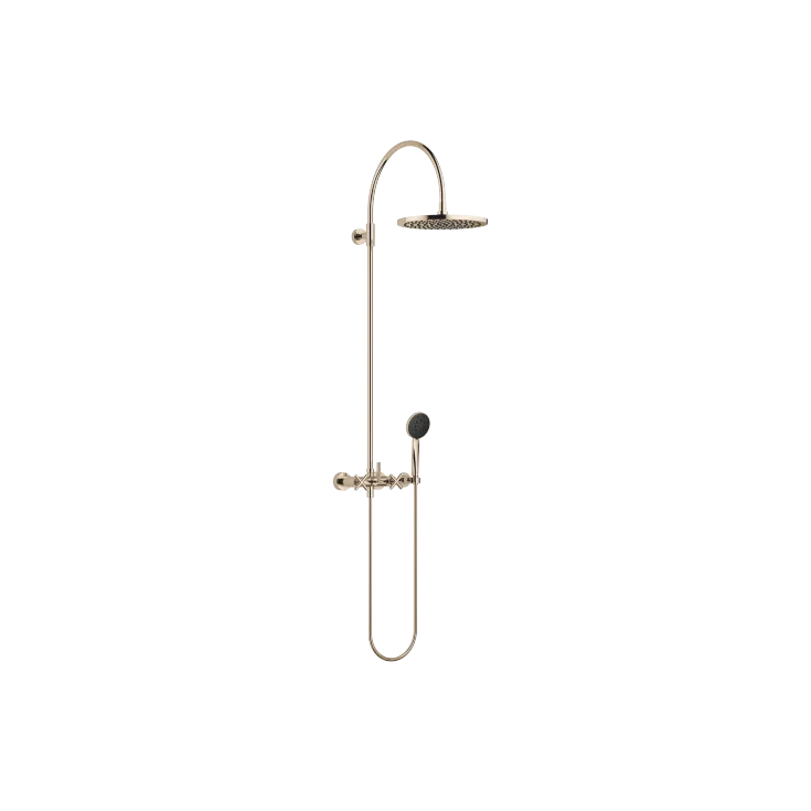 TARA Champagne (22kt Gold) : Showerpipe application with shower mixer ...