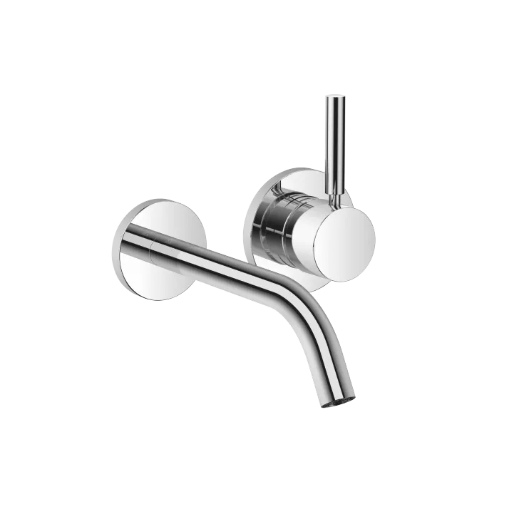 META Chrome : Wall-mounted single-lever basin mixer without pop-up waste