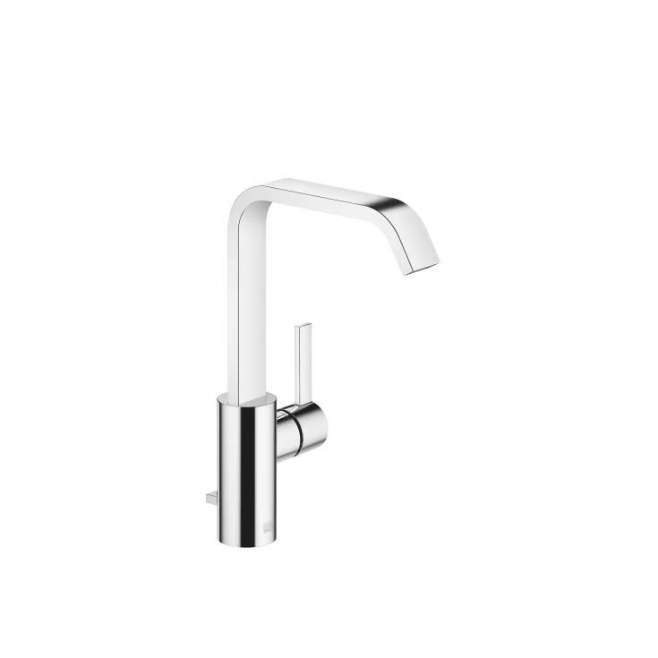 IMO Chrome : Single-lever lavatory mixer with raised spout with drain
