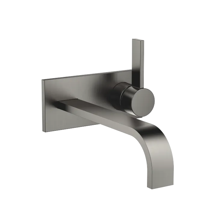 MEM Brushed Dark Platinum : Wall-mounted single-lever basin mixer with ...