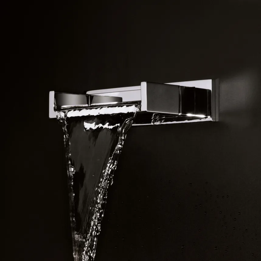 SERIES-VARIOUS Chrome Bath faucets: WATER FALL Cascade spout for wall ...