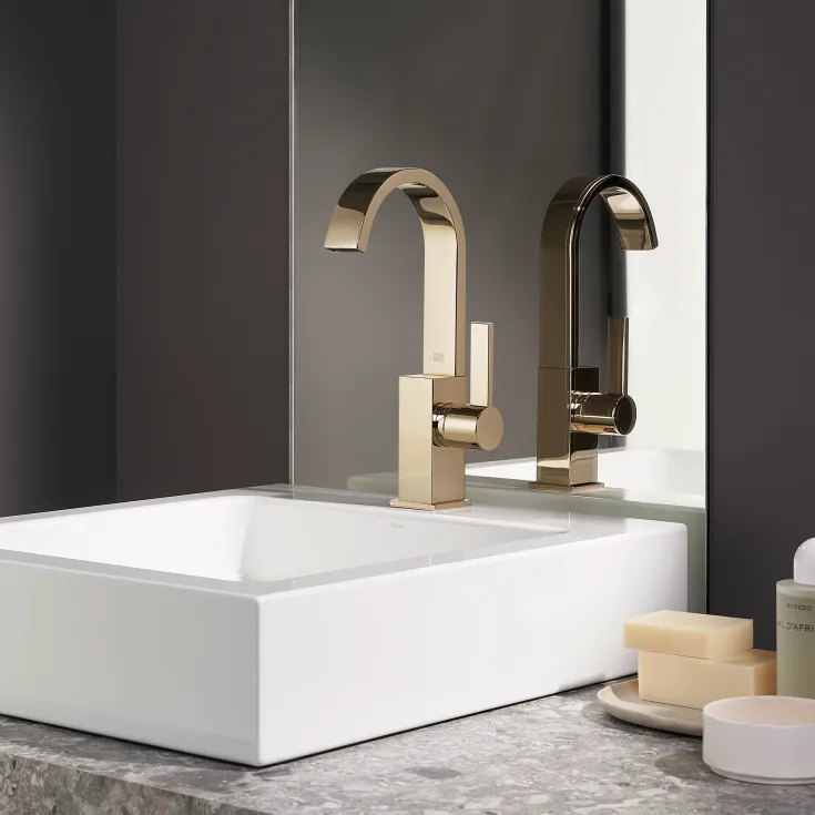 MEM Chrome : Single-lever basin mixer with pop-up waste