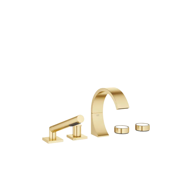 CYO Brushed Durabrass (23kt Gold) : Five-hole bath mixer for bath rim ...