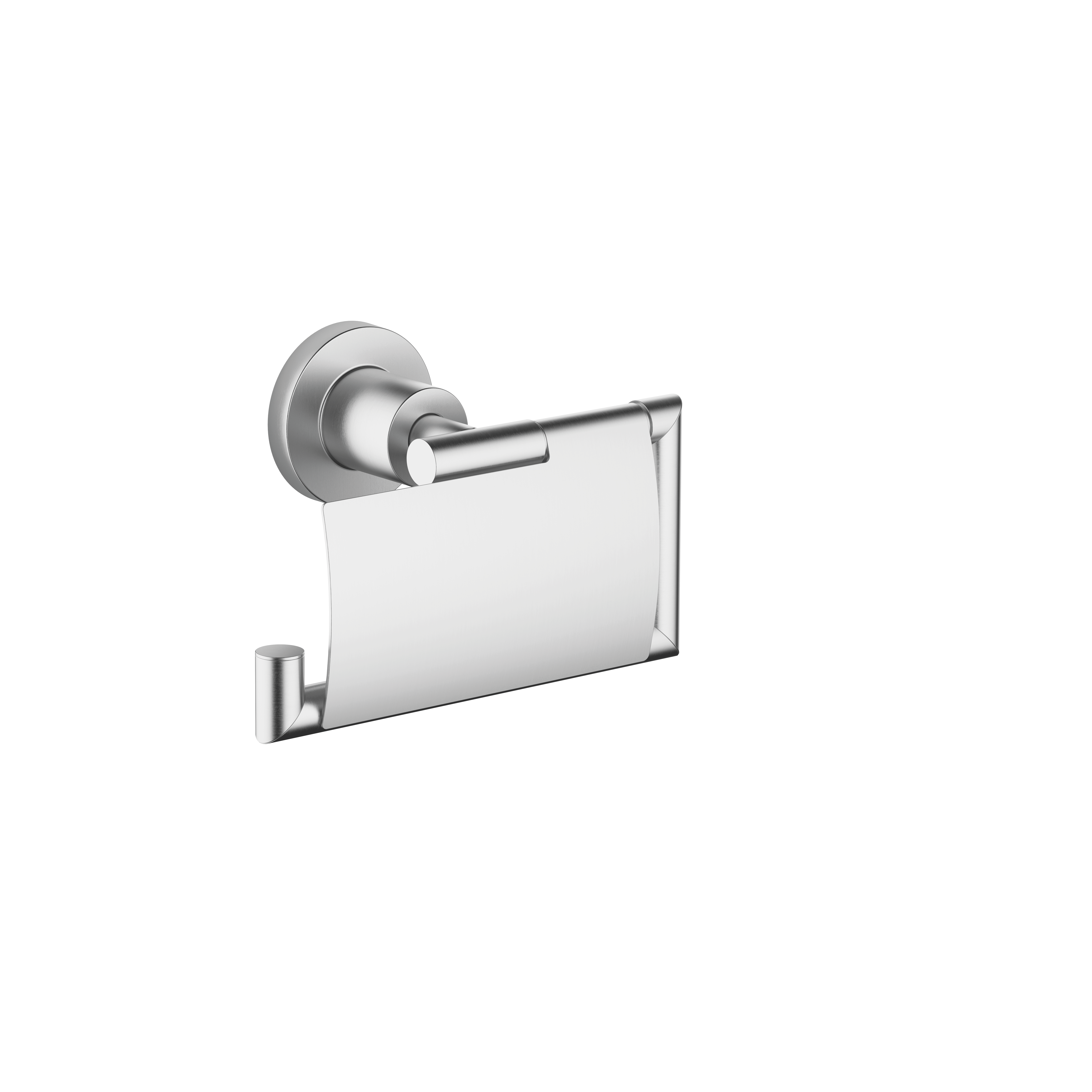 TARA Cromo cepillado : Soporte para papel higiénico con cubierta