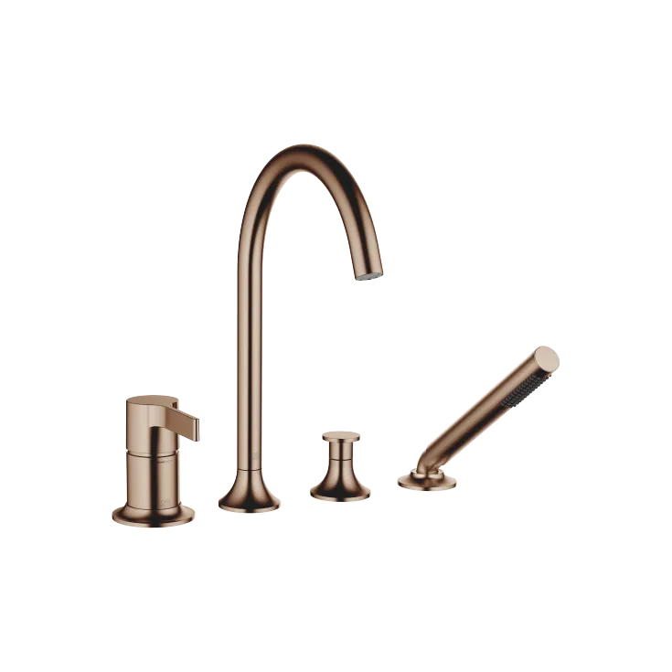 VAIA Brushed Bronze (PVD) : Bath shower set for bath rim or tile edge ...