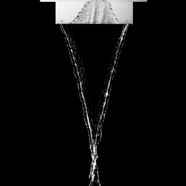 SERIES-VARIOUS Chrome : WATER SHEET Cascade spout for wall-mounted ...