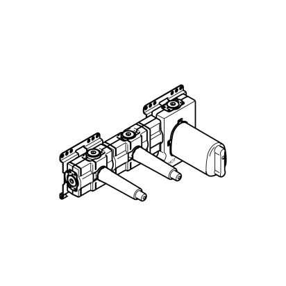 TARA Platinum Shower faucets: xTOOL Thermostat module with 2 valves