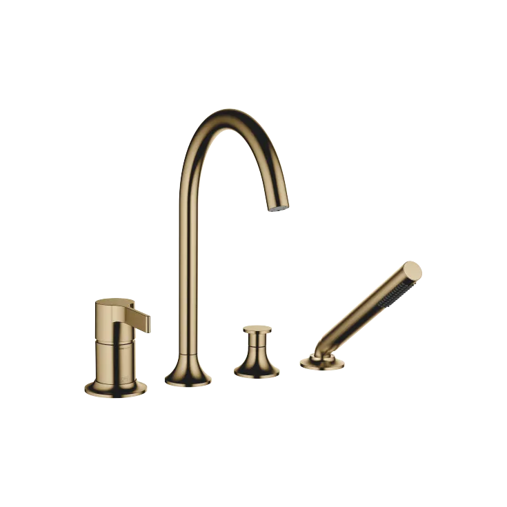 VAIA Brushed Dark Brass (PVD) : Bath shower set for bath rim or tile ...