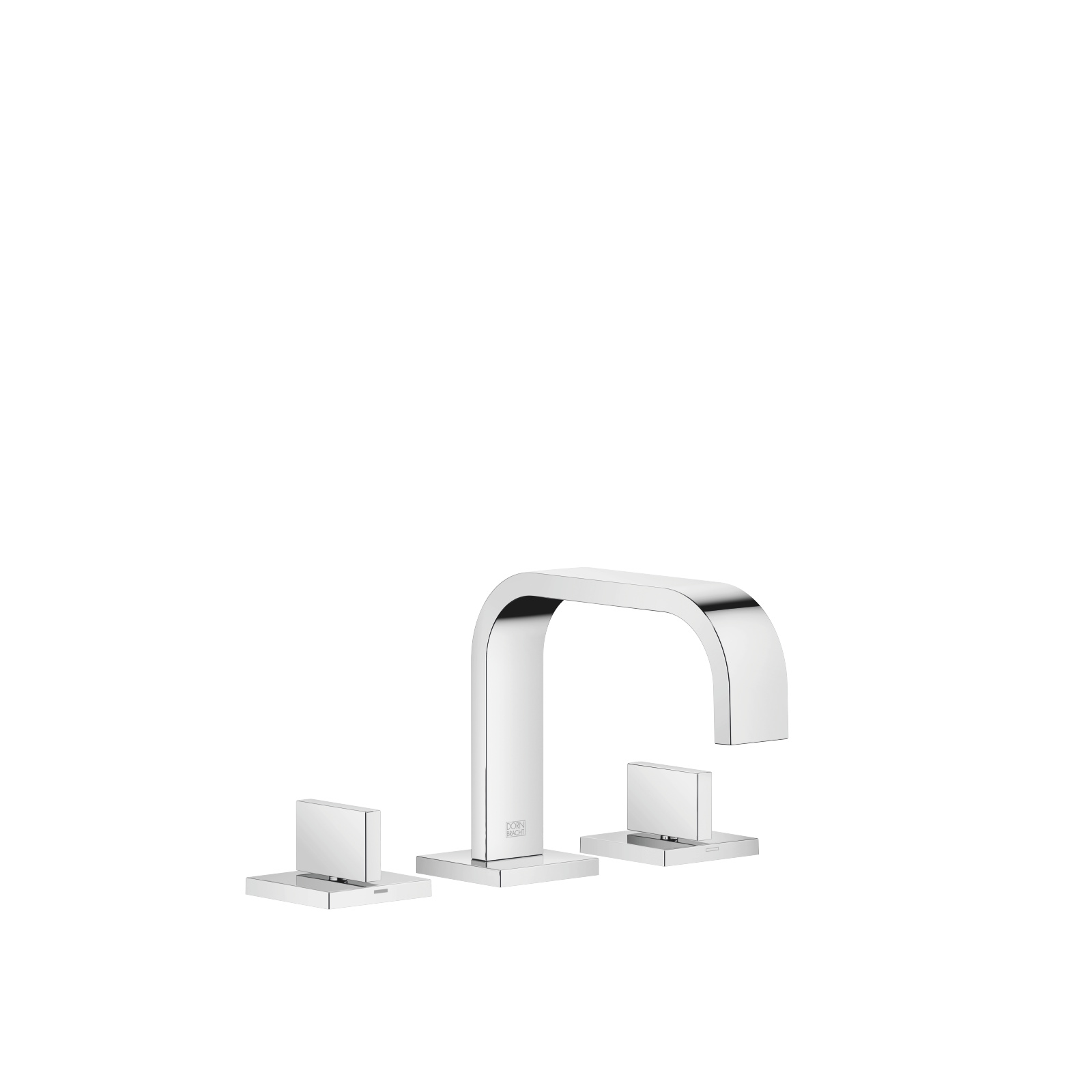 MEM Brushed Platinum Washstand faucets: Three-hole basin mixer with pop ...