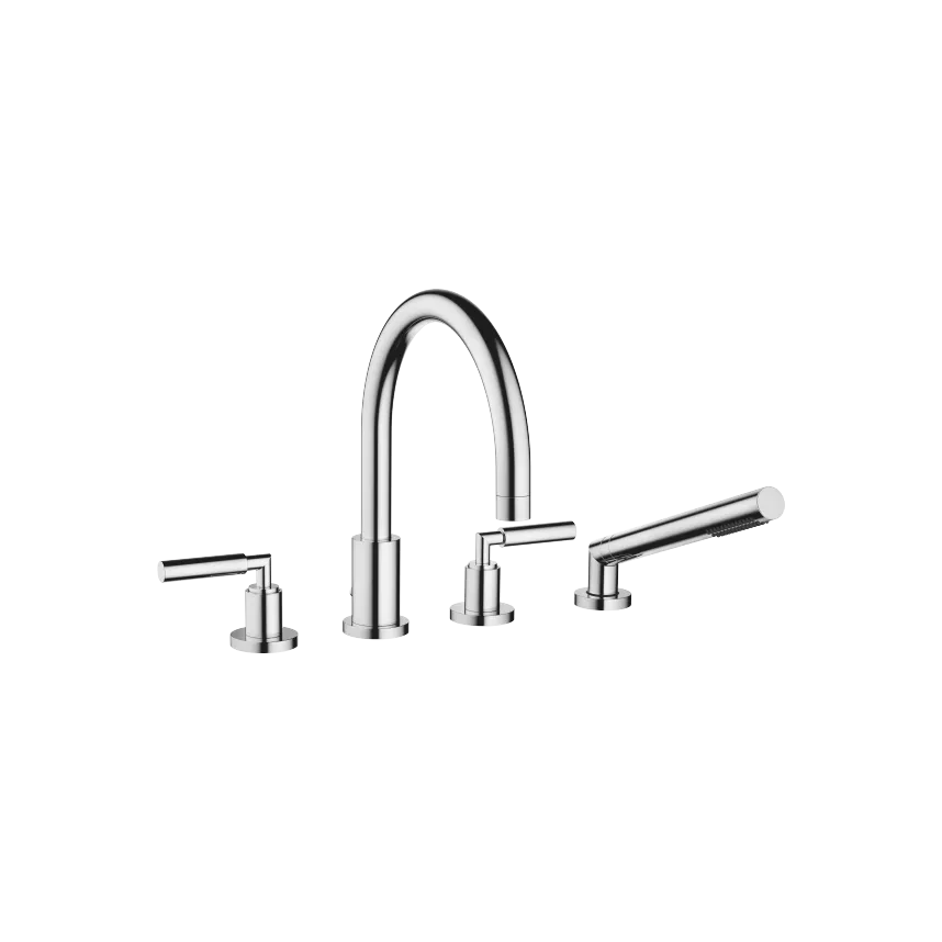 TARA Chrome Bath faucets: Bath shower set for bath rim or tile edge ...