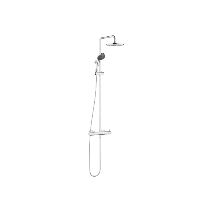 SERIES SPECIFIC Chrome : Shower pipe with shower thermostat with hand ...
