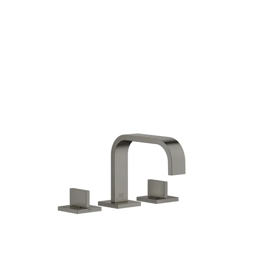 MEM Brushed Dark Platinum Washbasin faucets: Three-hole lavatory mixer ...