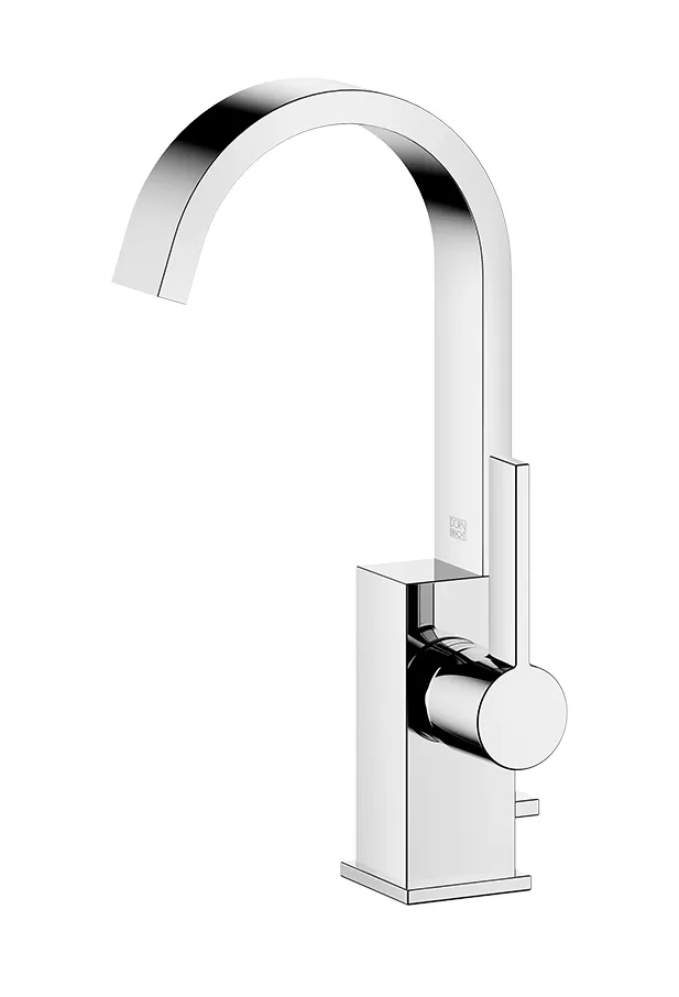 MEM Brushed Platinum : Single-lever lavatory mixer with drain