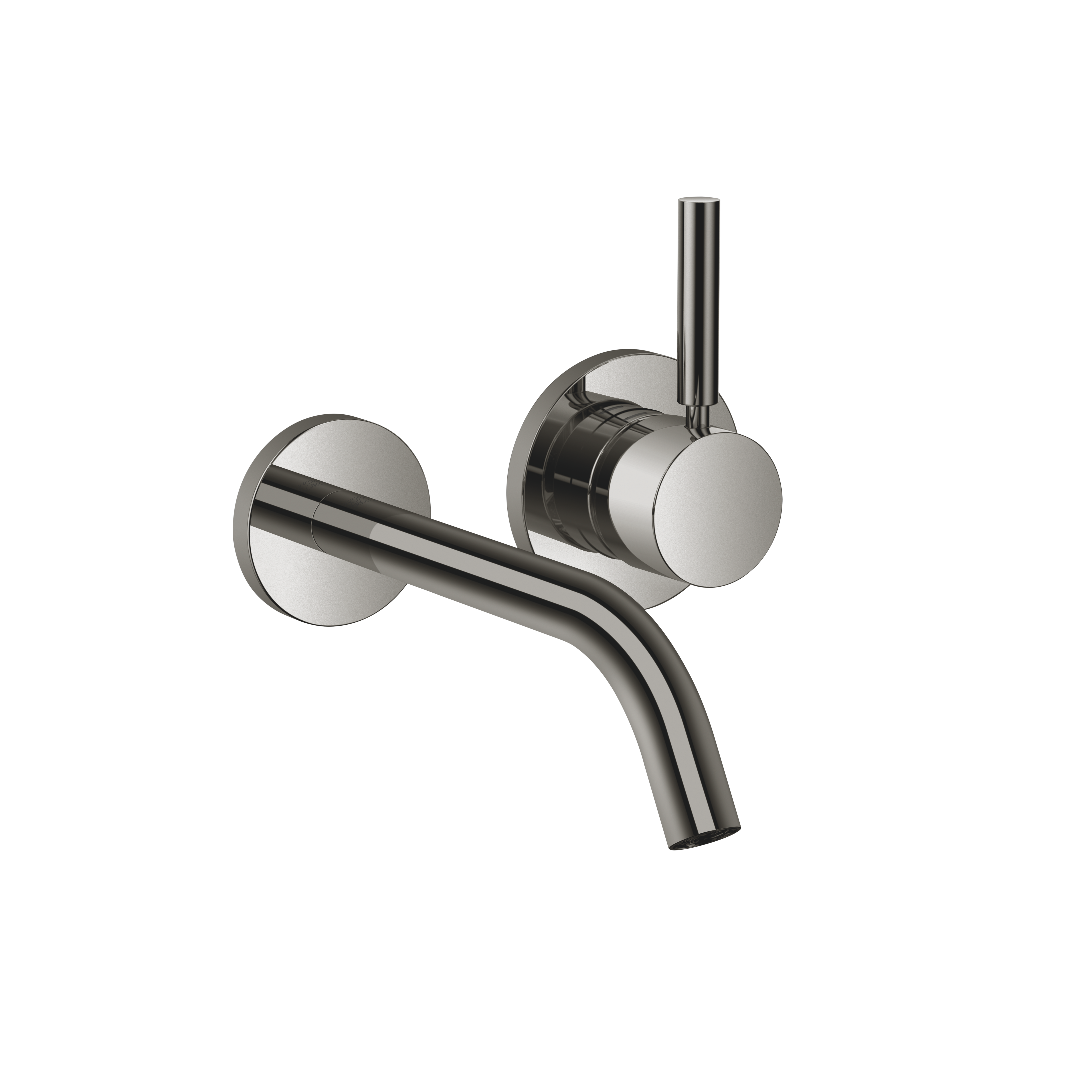 META Dark Chrome : Mitigeur monocommande de lavabo mural sans garniture ...