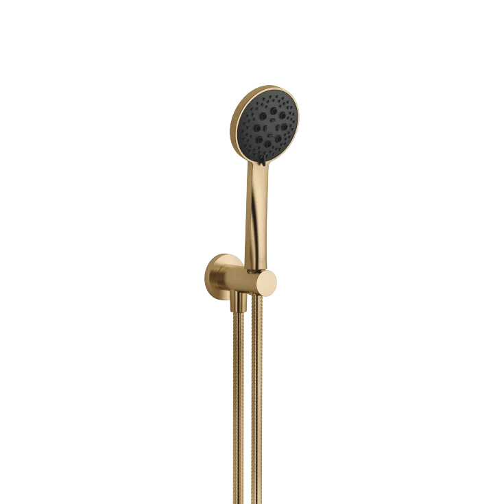 SERIES SPECIFIC Brushed Dark Brass : Hand shower set with integrated ...