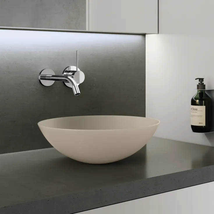 META Chrome : META SLIM Wall-mounted single-lever basin mixer without ...